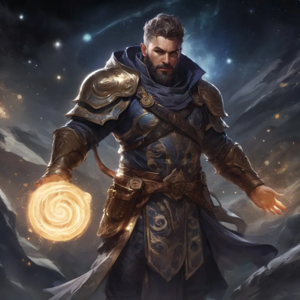 (Full body) male stocky fat masculine paladin with s...