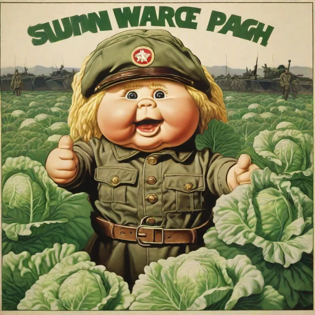 Cabbage patch doll war propaganda poster | OpenArt
