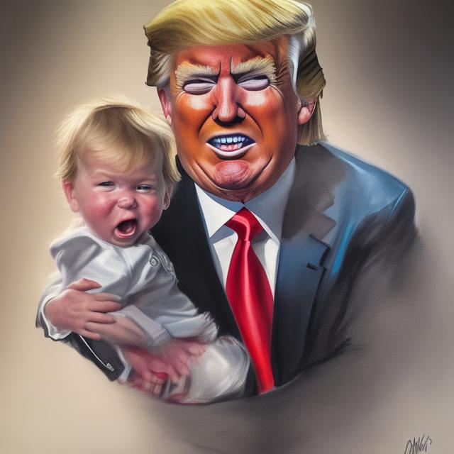 Produce a photorealistic portrait capturing Donald T...