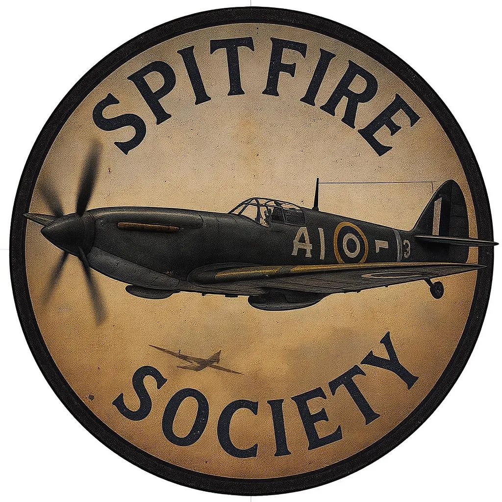 Art of a ROYAL AIR FORCE Spitfire Plane (BRITISH) wi...