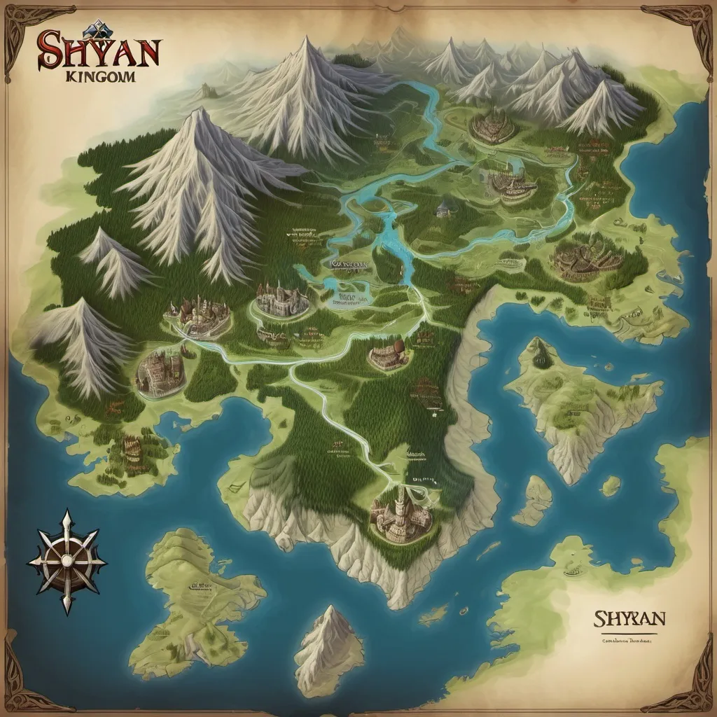 Fantasy map for DnD. Shyran is a kingdom with multip...