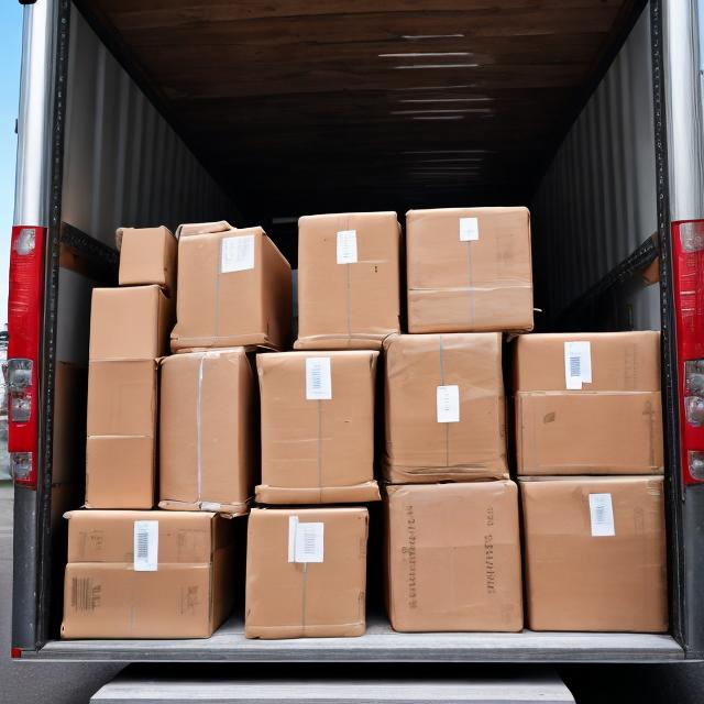 back of a truck full of packages
