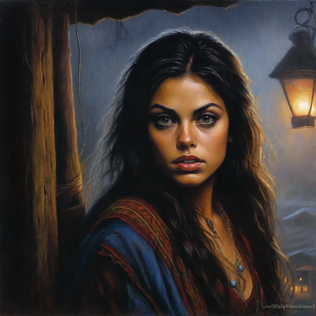 fantasy art, oil painting, young Mila Kunis, as a yo... | OpenArt