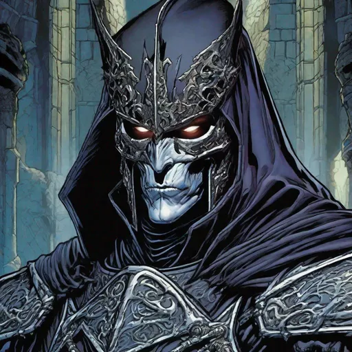 comic art, illustration, the masked death knight,... | OpenArt
