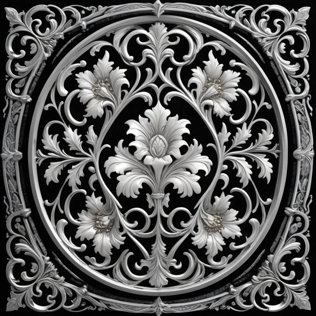 "An intricate, highly detailed filigree design speci...