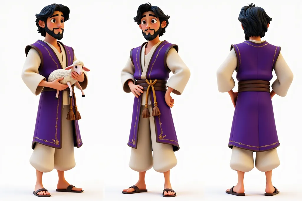 A full-body character illustration of 3D animation m...