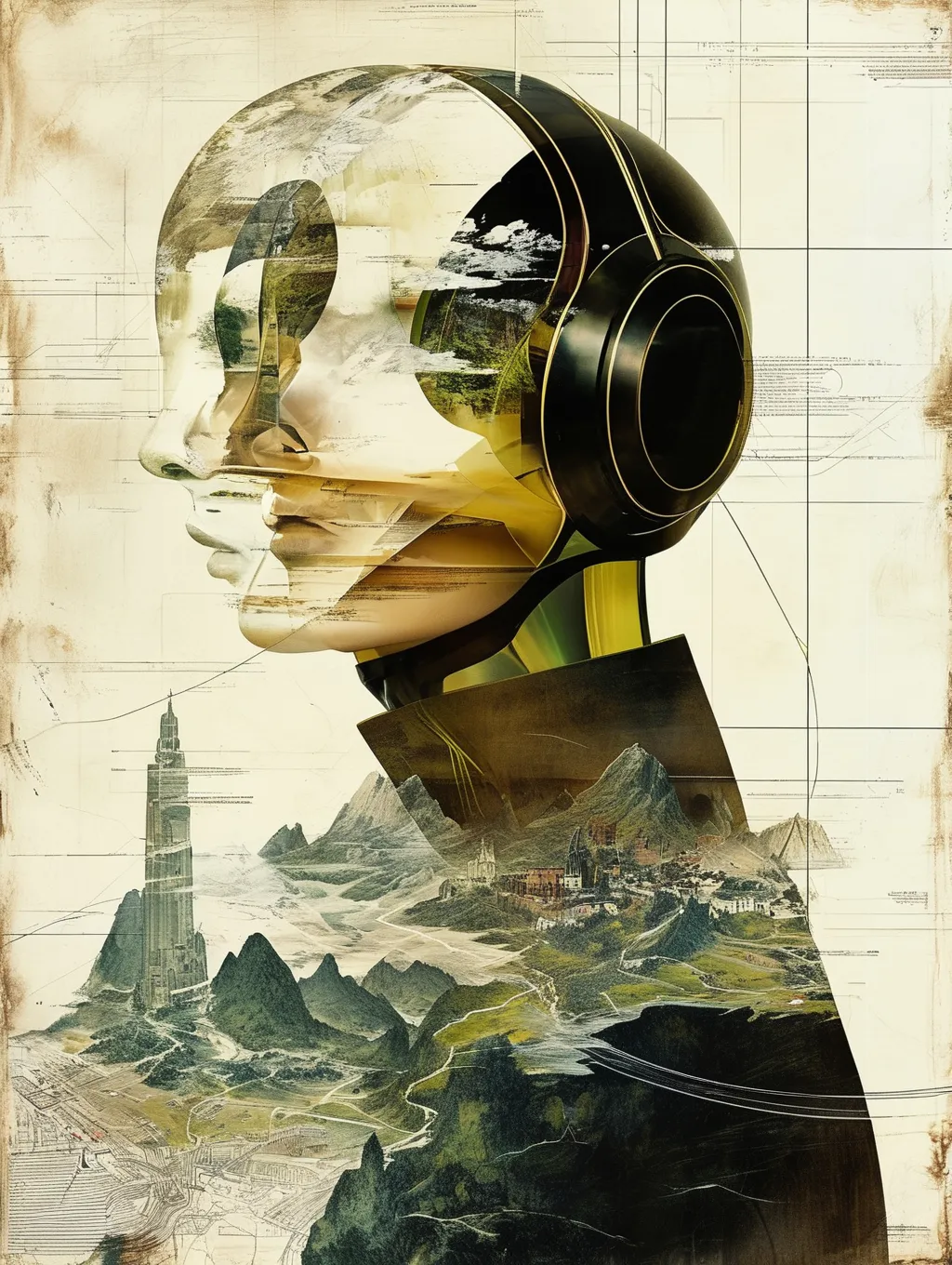 An intriguing humanoid figure emerges from a blend o...