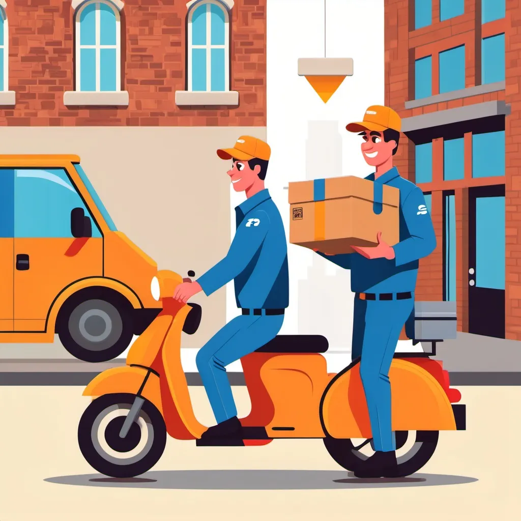 Delivery guys vector