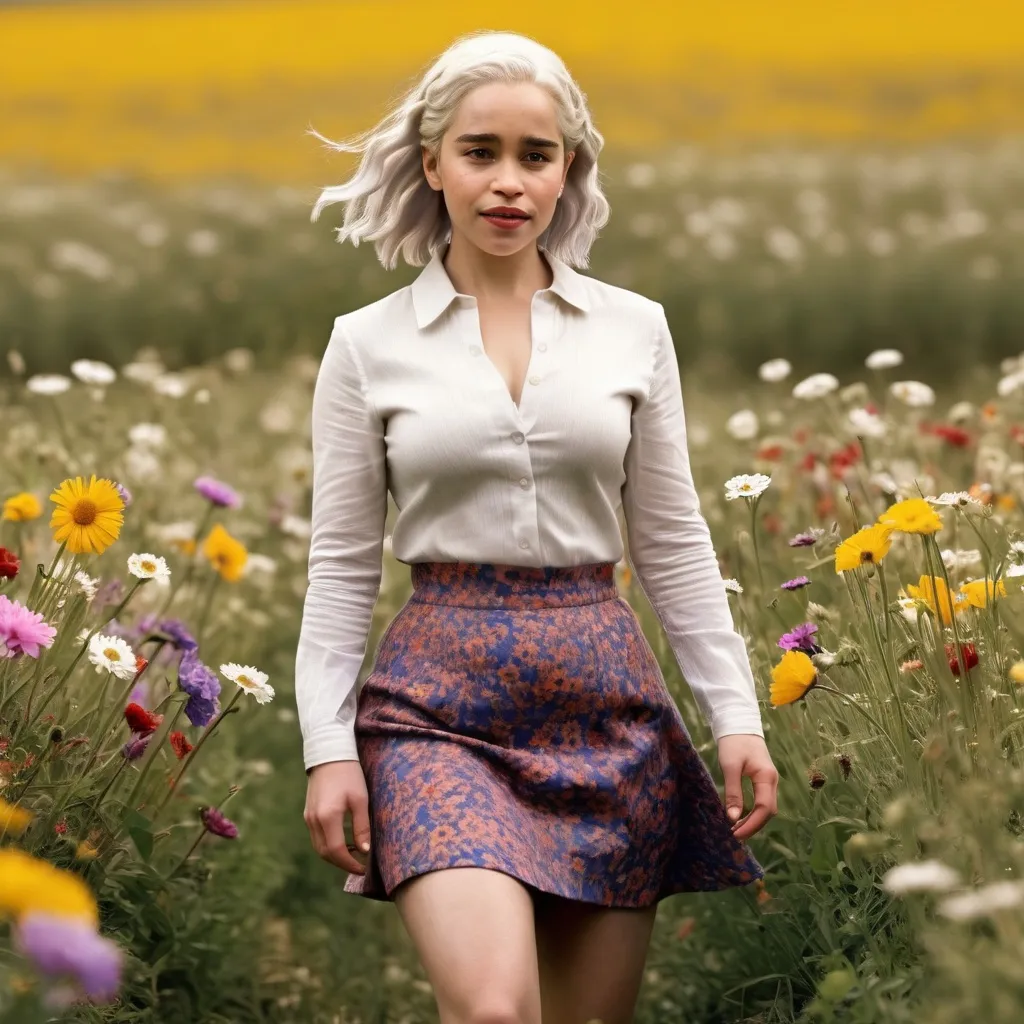a woman who looks like emilia clarke wearing a mini...