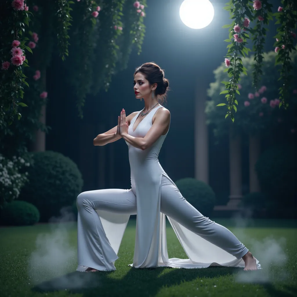 A graceful female vampire, embodying the essence of...