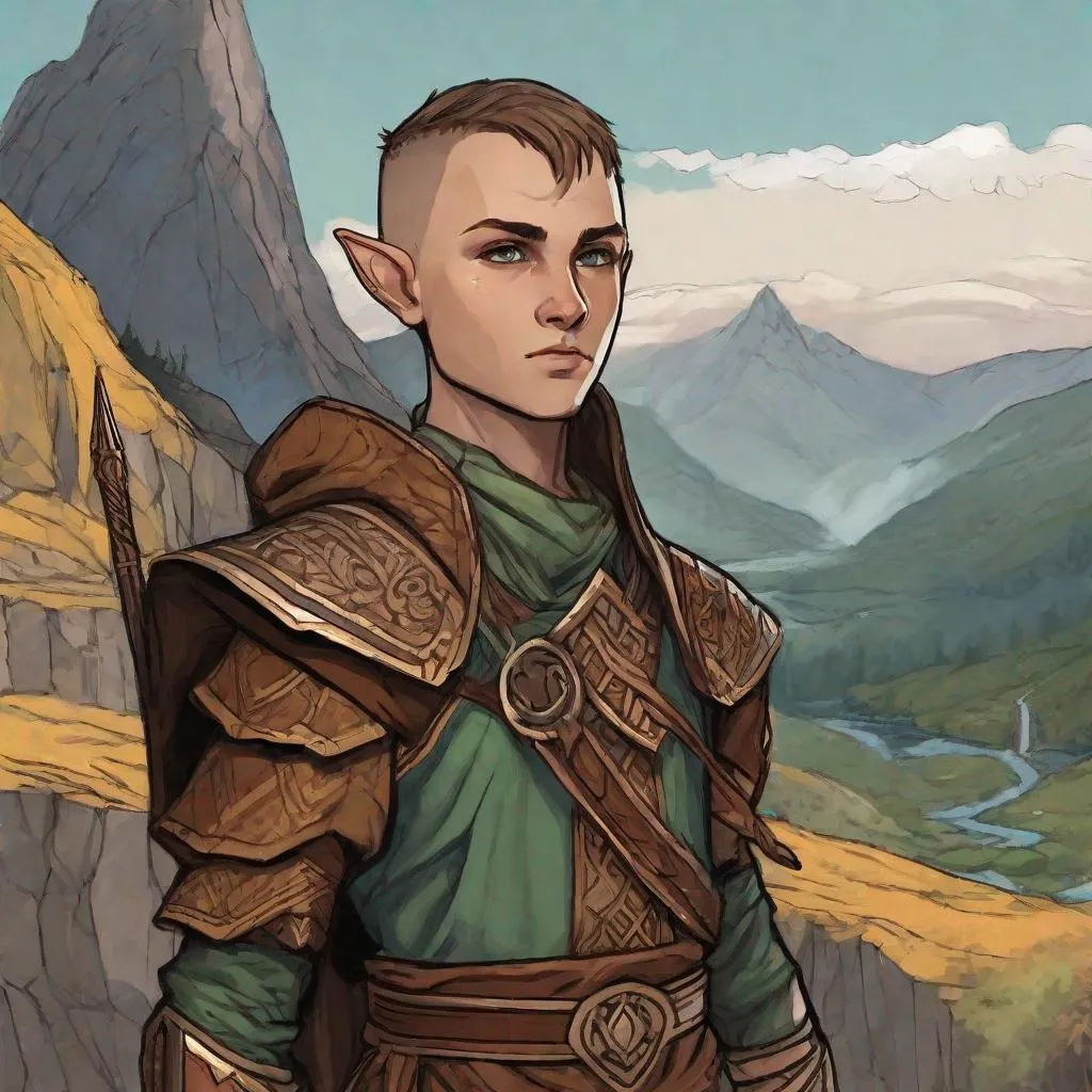Atreus from god of war as young elf lord. Pointed ea...