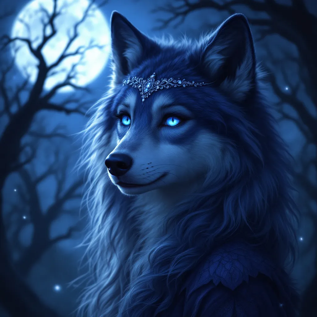 Anthro wolf character, female furry design, Gothic t...