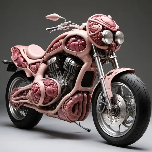 Chopper motorcycle, detailed chrome accents, 4k