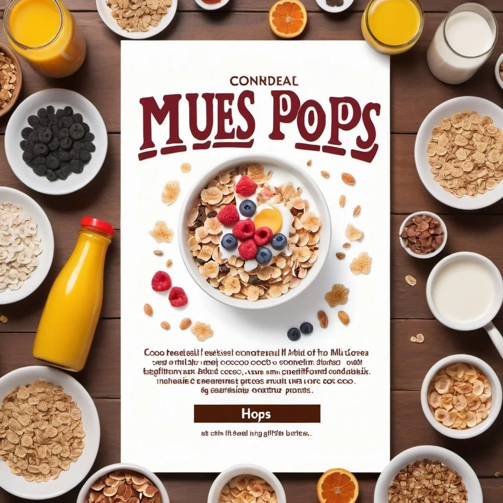 Create a poster with educational text for a cereal s...