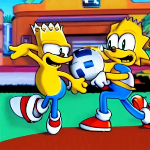 What Sonic Simpsons will Sports playing the football...