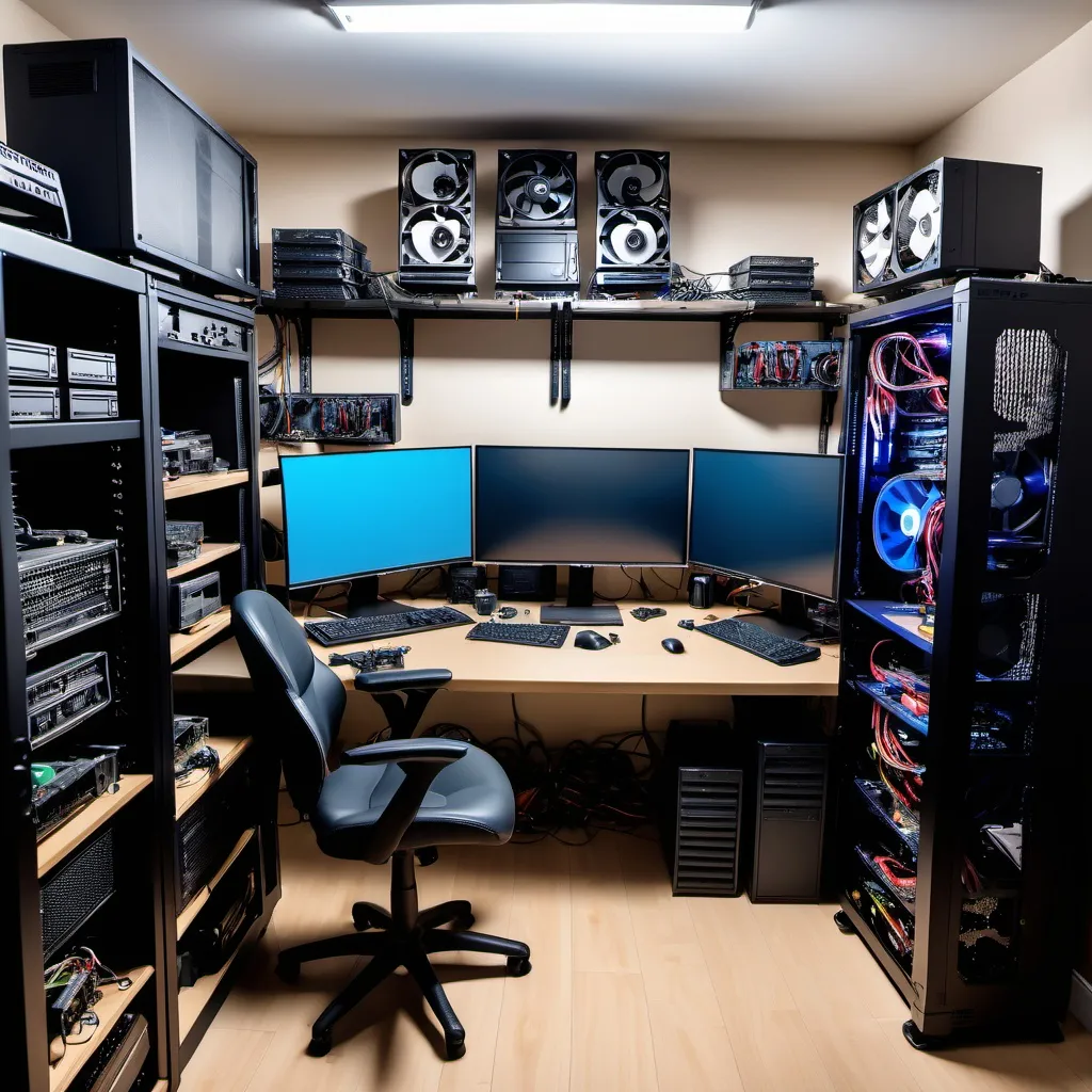 A computer workshop without people only tools a nice...