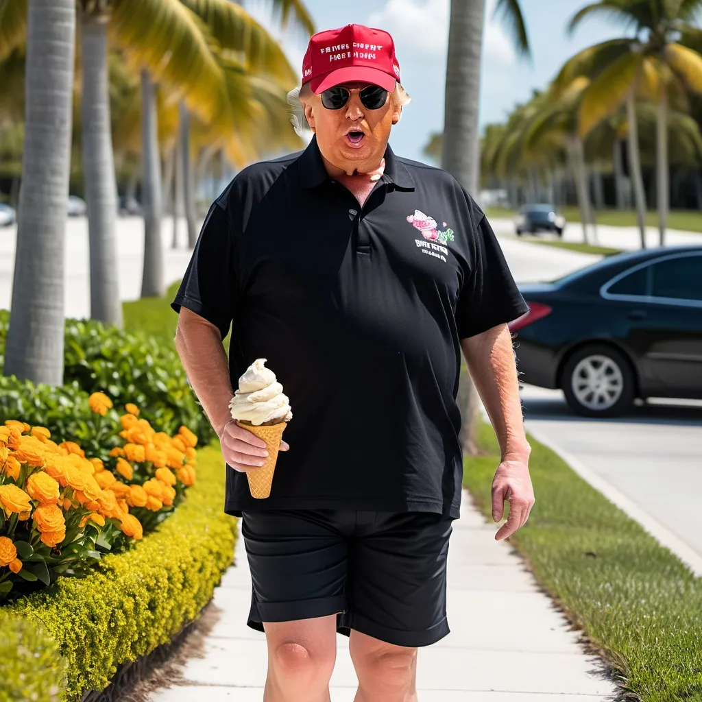 I want a picture of Donald Trump standing wearing sh...