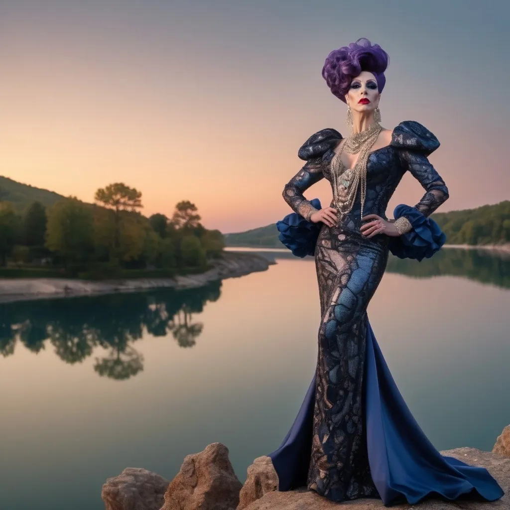 This image shows a statuesque 35-year-old French dra...