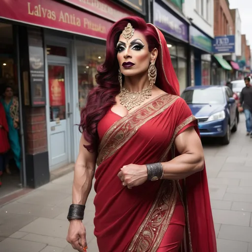 Gorgeous muscular 35-year-old Pakistani drag queen b...