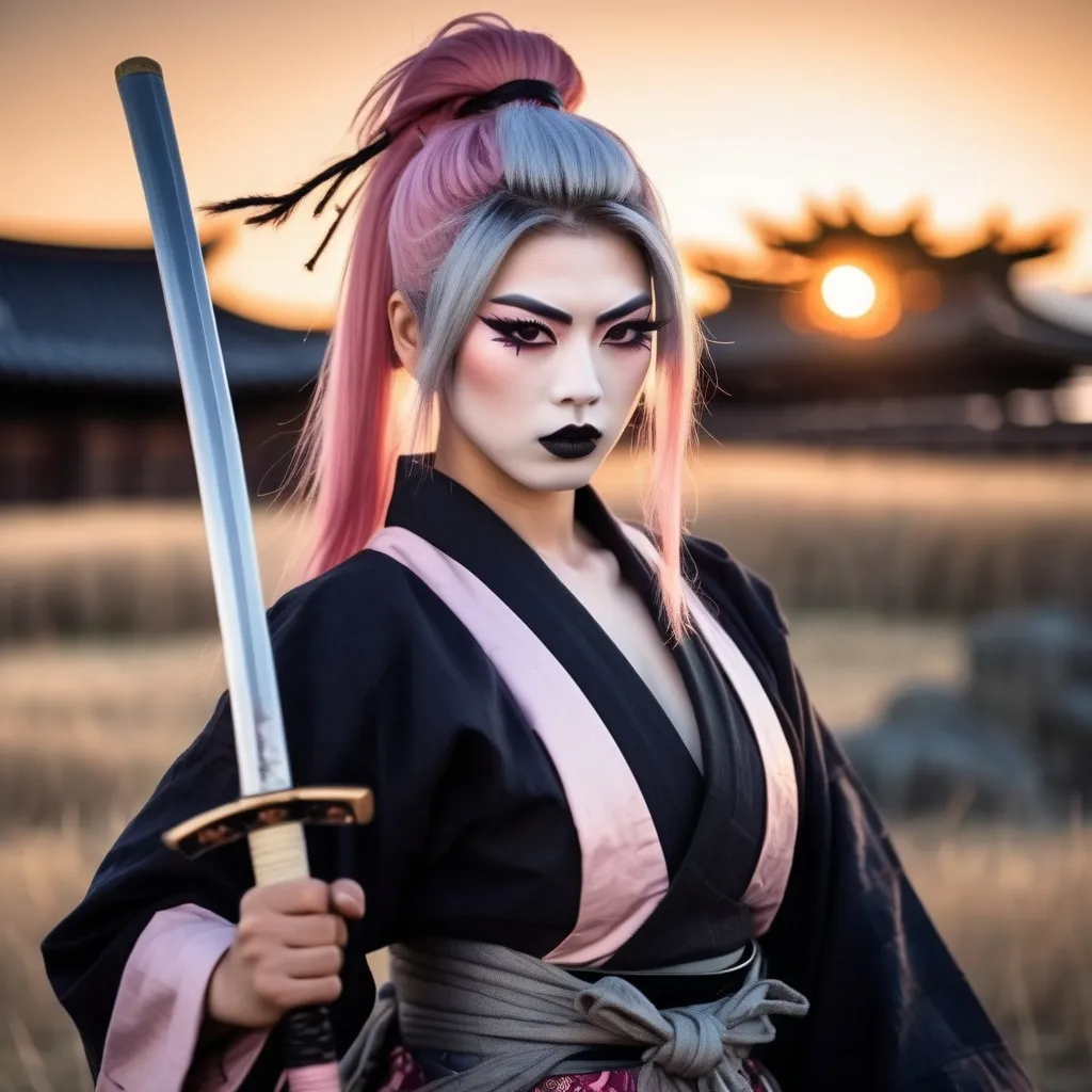 A gorgeous muscular 21-year-old Japanese drag queen...