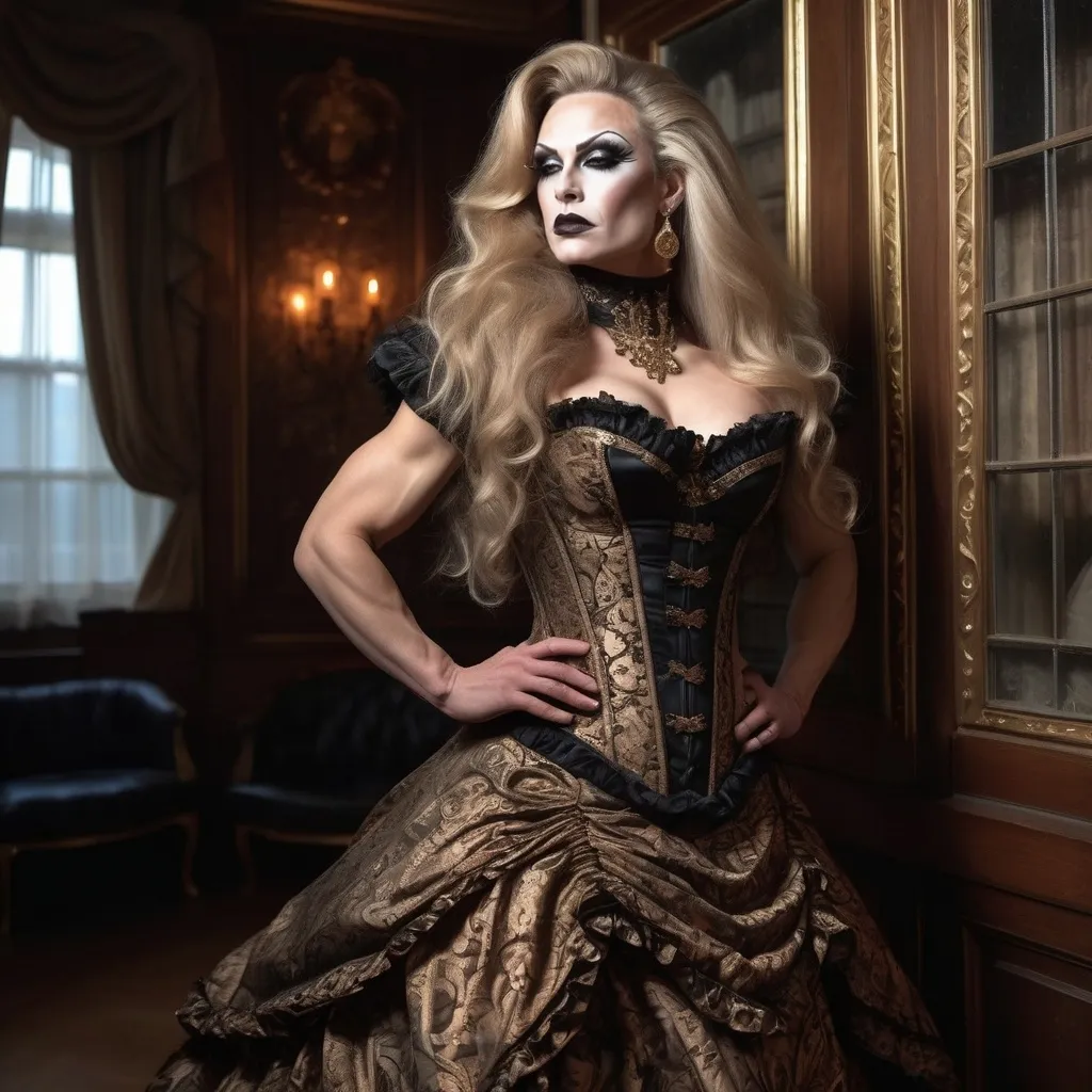 Gorgeous muscular 35-year-old Russian drag queen (st...