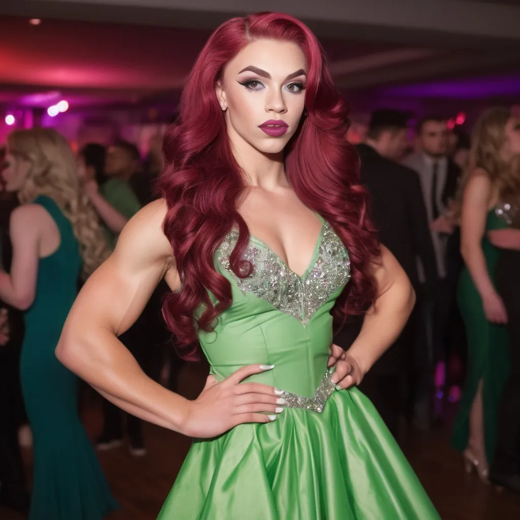 Gorgeous muscular 18-year-old British drag queen bod...