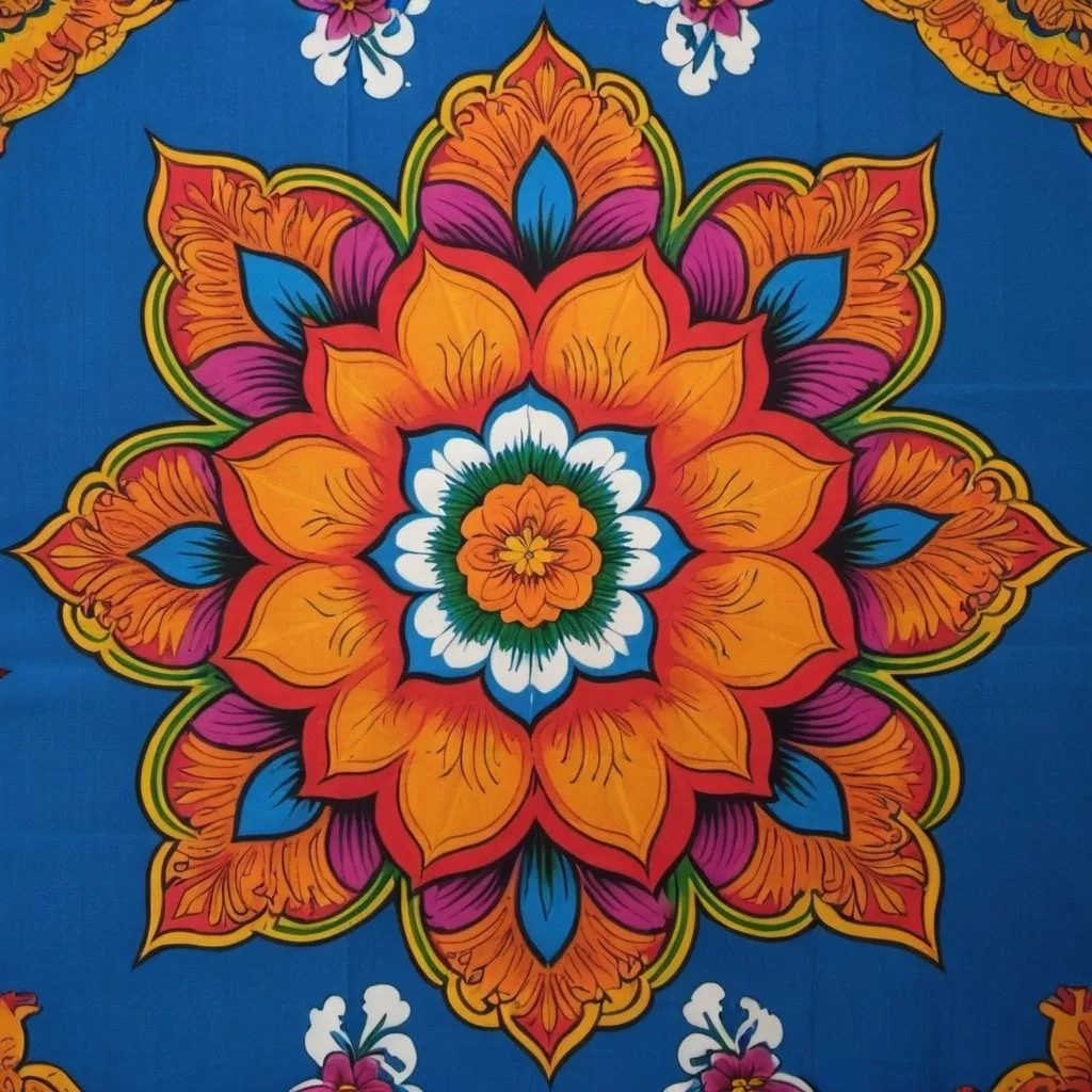 A beautiful Sri Lankan Kandyan design bright colors