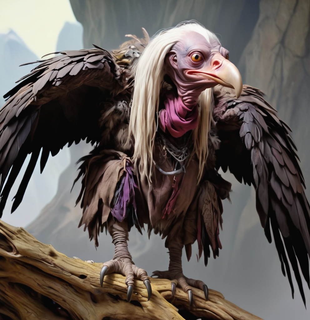 Dark crystal vulture creature