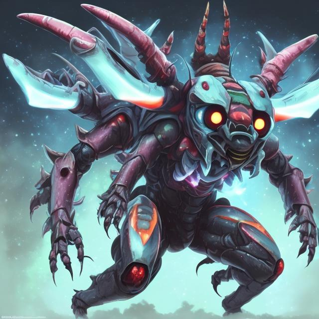 Digimon stag beetle , digital painting, detailed tec... | OpenArt