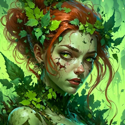 Pretty Nurgle infected poison ivy princess close up... | OpenArt