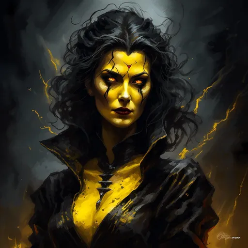 portrait of vampire in hell, eyes glowing,...