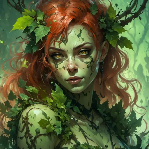 Pretty Nurgle infected poison ivy princess close up... | OpenArt