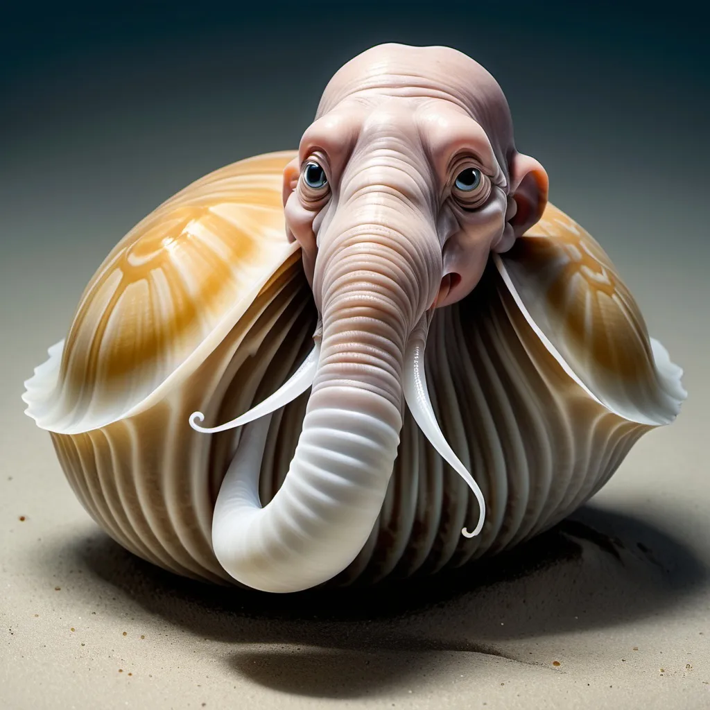 A gooey clam with a long neck like an elephant trunk...