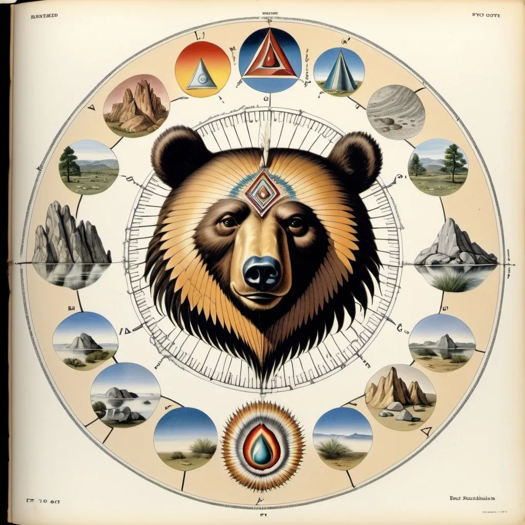 an anatomical drawing of ((sacred geometry, native a...