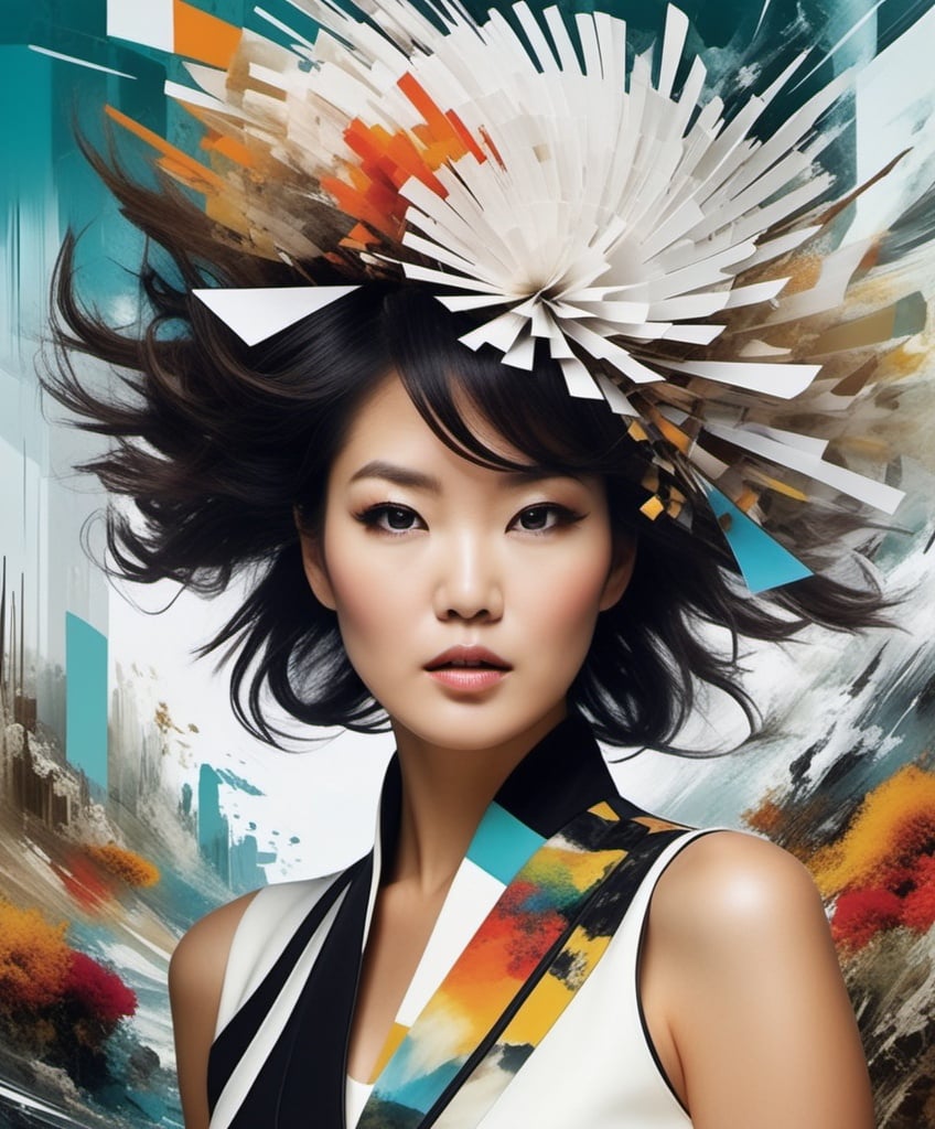 portrait art by Mariko Mori, Derek Gores, Antonio Mo...