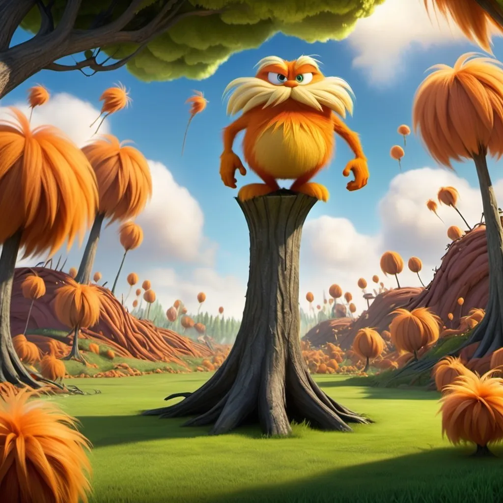 create a scene based around the Lorax character, but...
