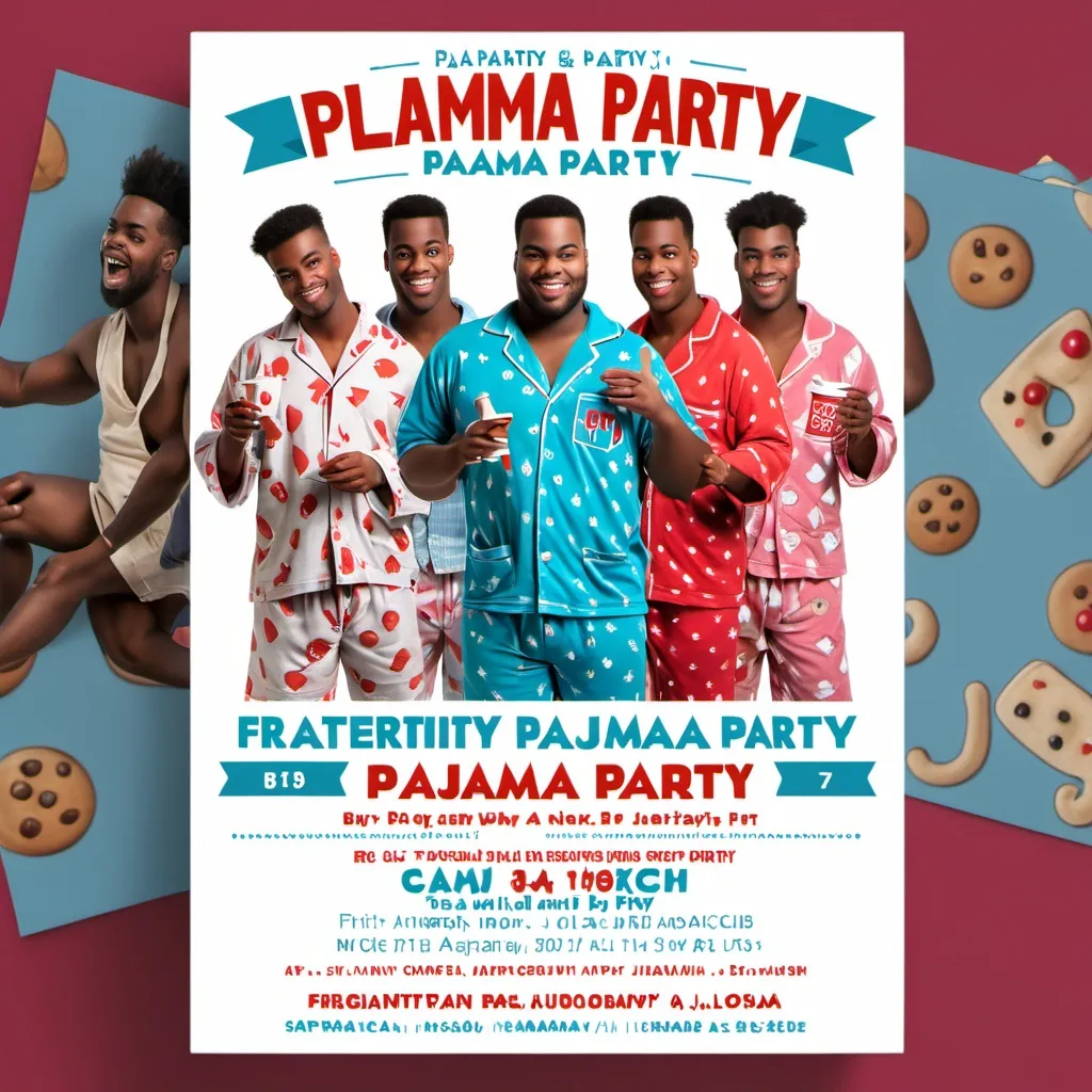 fraternity Pajama party flyer
