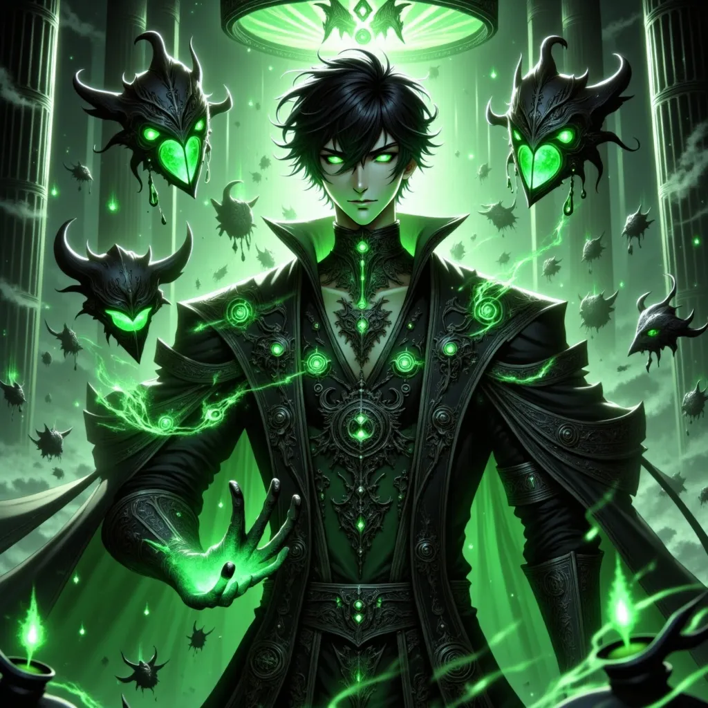 A powerful and imposing king in a highly detailed an...