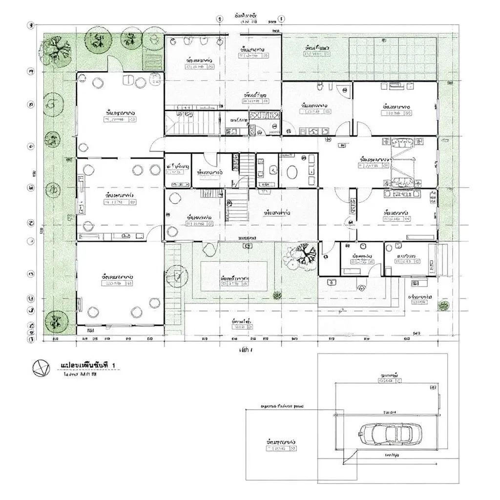 A detailed architectural floor plan presents a spaci...