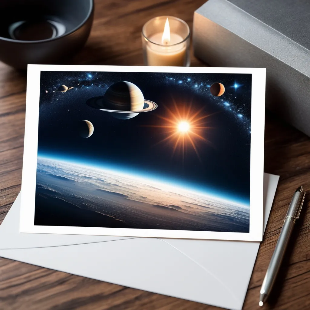 a photograph of a hyperrealistic postcard. (Postmark...