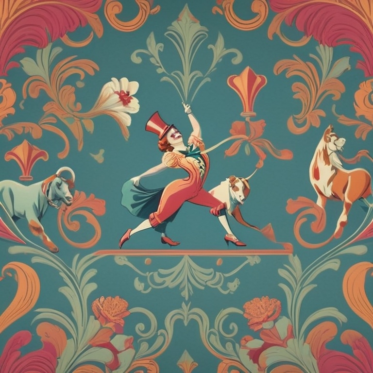 seamless wallpaper pattern flat vintage lithograph s...