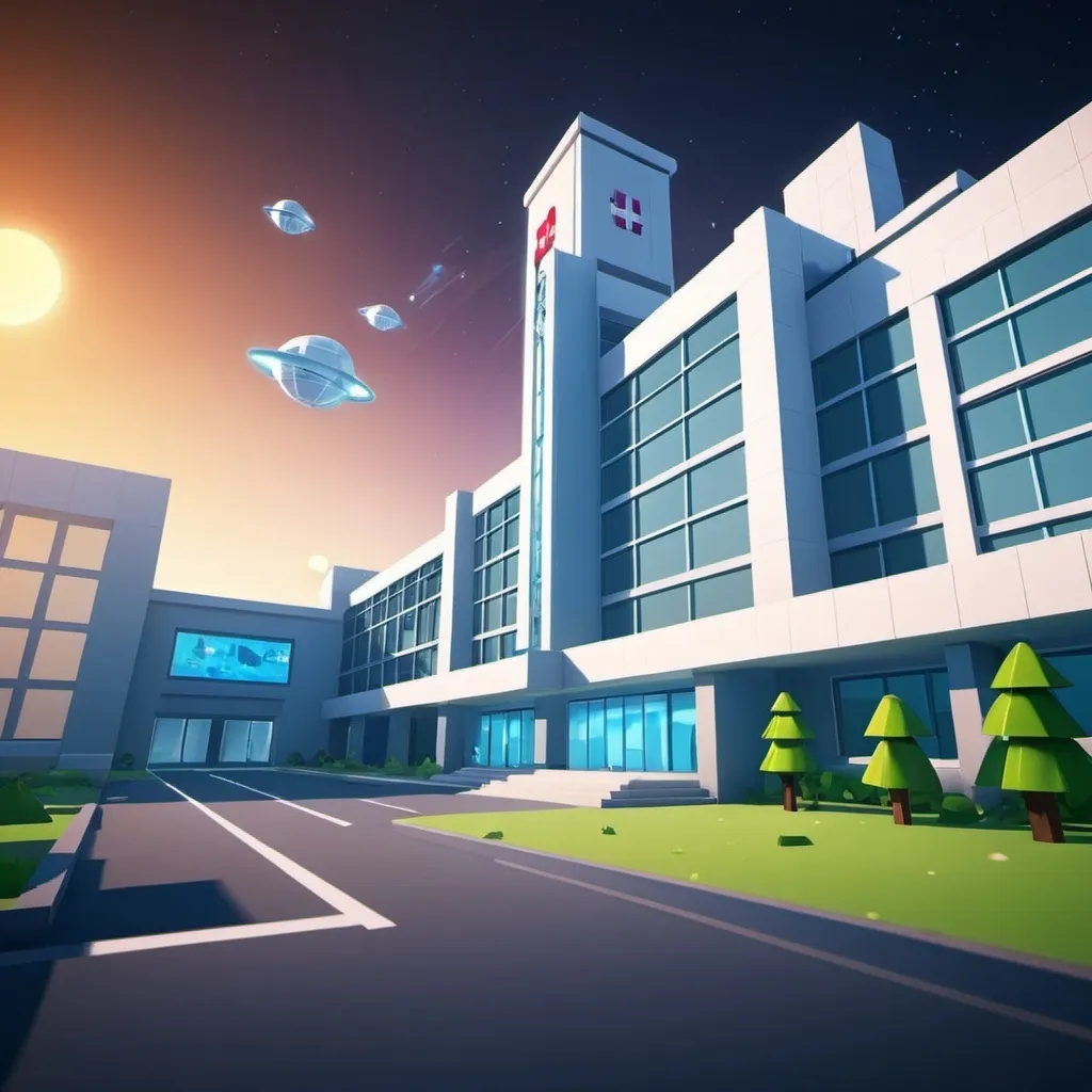 Roblox futuristic school indonesia background
