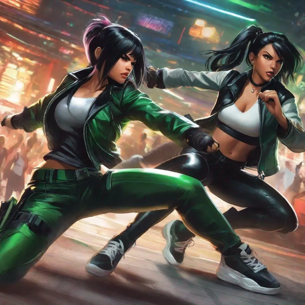 an intense scene where two distinct characters on th...