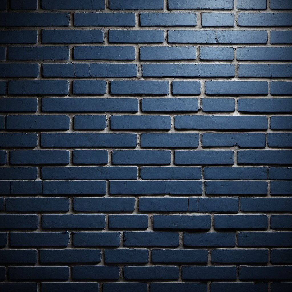 Navy Blue Brick Wall Cool Ocean Blue Brick Effect Matt Ceramic Wall