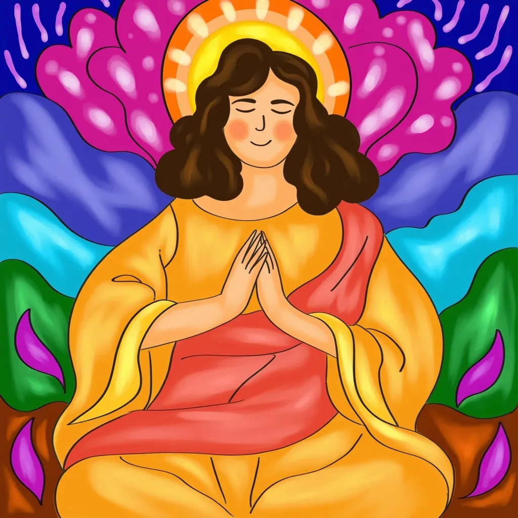 Illustration of a powerful ascended master Sananda a...