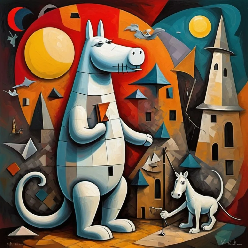 Moomintroll in a Picasso and Picabia-inspired avant-...