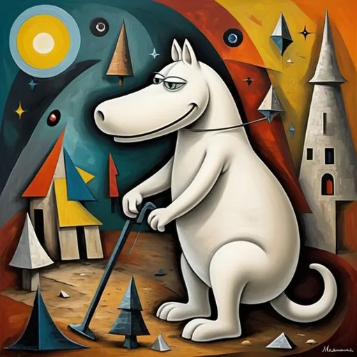 Moomintroll in a Picasso and Picabia-inspired avant-...