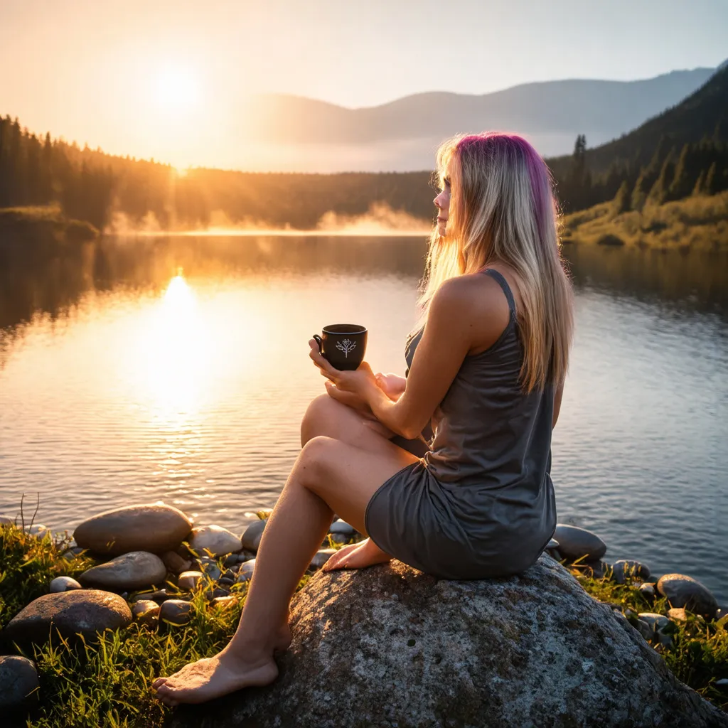 female pagan with blonde hair/fuschia highlights . w...