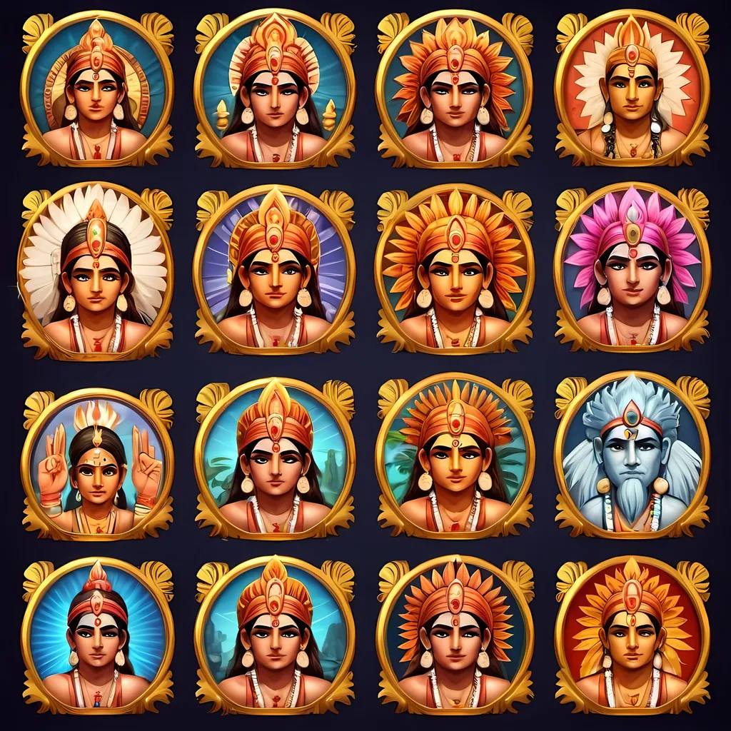 symbols for slot games on indian god theme