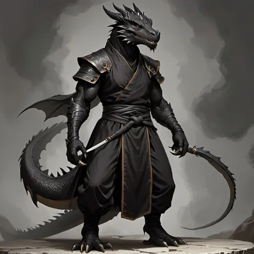 A tall and slender humanoid dragonborn lizardfolk wi...